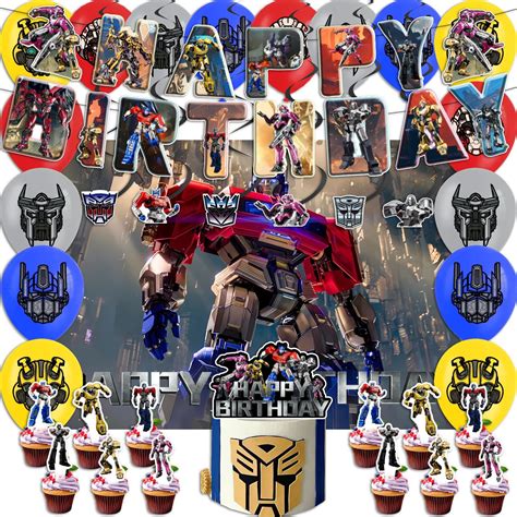 Transformers Themed Birthday Party Decoration Set 38pc Set Includes