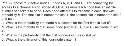 answered p11 suppose four active nodes nodes a … bartleby