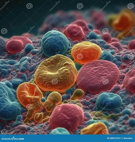 Vivid Microscopic Platelets A Detailed Electron Microscope View For