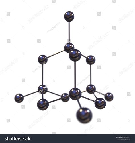Molecular Structure Crystalline Carbon Diamond Allotrop Stock