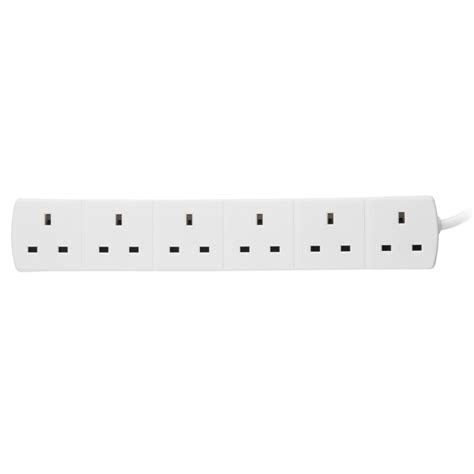 6 Socket Extension Lead 13a 1m Arlec Uk