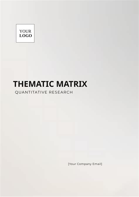 Free Thematic Matrix Quantitative Research Template To Edit Online