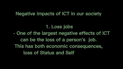Positive And Negative Impact Of Ict To Our Society Youtube