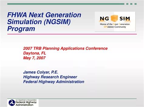 Ppt Fhwa Next Generation Simulation Ngsim Program Powerpoint