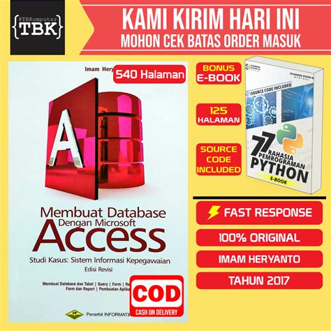 Jual Buku Membuat Database Dengan Microsoft Access Imam Heryanto
