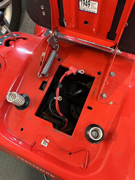 craftsman r1000 riding lawnmower i took off the blade brake arm to replace another part now i