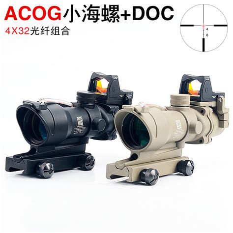 4x32 Acog Real Fiber Optics Rmr Tactical Optical Sight Scope Acog