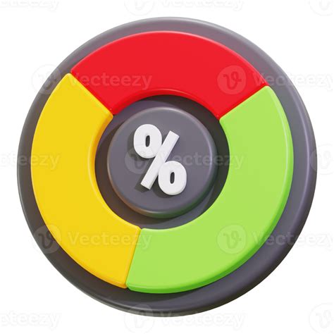 3d Colorful Pie Chart Showing Percentages Useful For Business Presentations Data Analysis