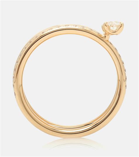Repossi Blast 18kt Rose Gold Ring With Diamonds Repossi