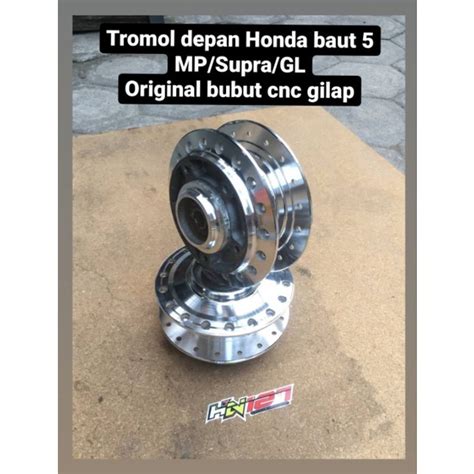 Jual Tromol Depan Gl Megapro Cb Tiger Tilam Original Bubut Cnc Gilap Tromol Honda Baut 5