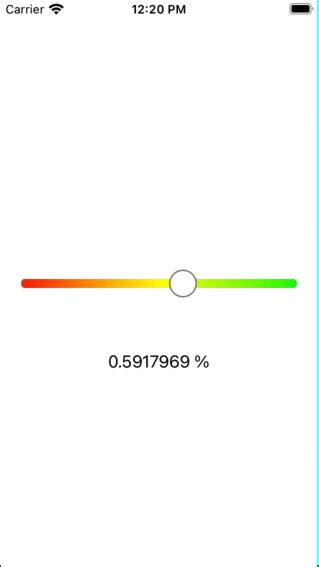 custom uislider with gradient color background