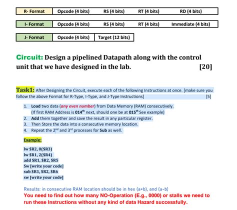 Solved R Format Opcode 4 Bits Rs 4 Bits Rt 4 Bits Rd