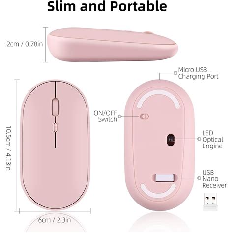 Безжична мишка безшумна бяла Emag Bg