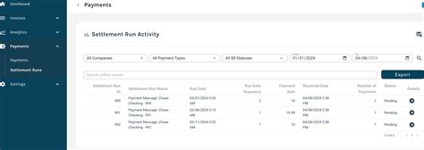 Settlement Run Activity Ascend Help Center