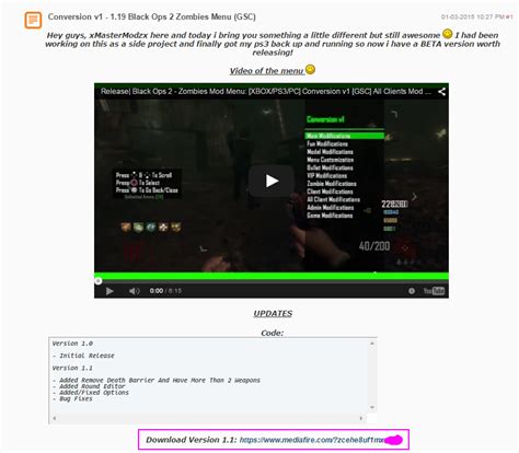 Mod Menu Black Ops Conversion V Zombies Mod Menu Release Se EnSins Gaming Community