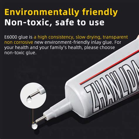 Zhanlida 모바일 주얼리용 접촉 접착제 모조 다이아몬드 크리스탈 원단 섬유 어플리케이터 팁 포함 E6000 25ml