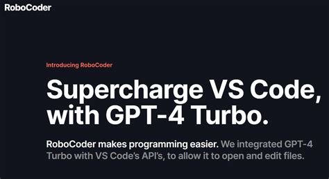 Robocoder Gpt 4 Turbo In Vs Code Steemhunt