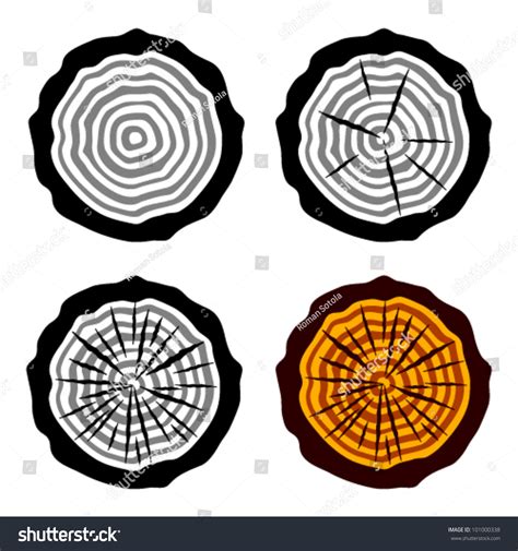 Vector Growth Rings Tree Trunk Symbols 101000338 Shutterstock