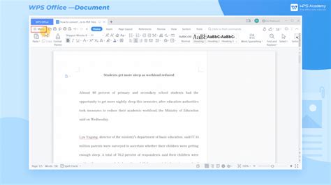 How To Convert WPS Writer To PDF WPS Academy Free Office Courses