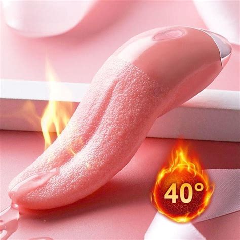 Electric Heated Vibrator Anti True Tongue Device Female Silicone