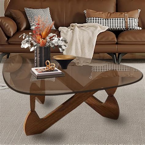 Triangle Coffee Table Glass Coffee Table For Living Room Clear Glass