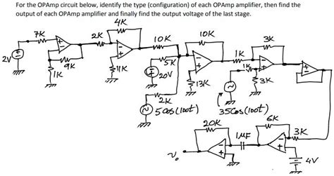 solved for the opamp circuit below identify the type configuration of
