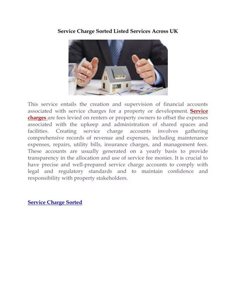 Ppt Service Charge Sorted Listed Services Across Uk Powerpoint