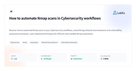 Nmap Scans Automatisieren Cybersicherheit Optimieren Labex