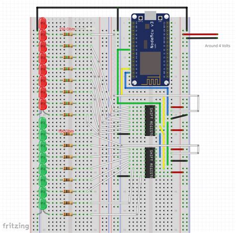 How To Extend The Number Of Digital Pins Of An Arduino Or Nodemcu Using Shift Registers