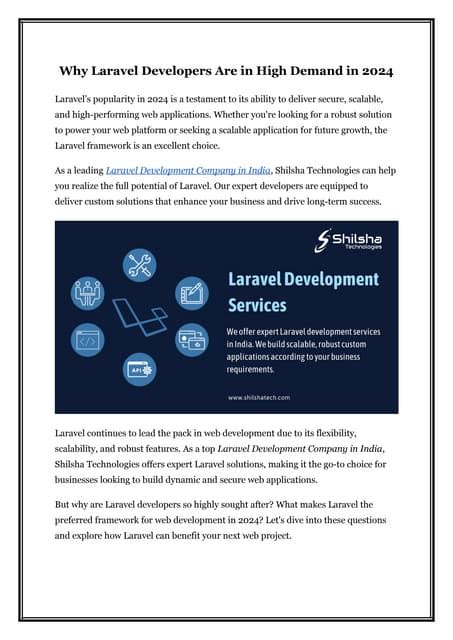 why laravel developers are in high demand in 2024 docx