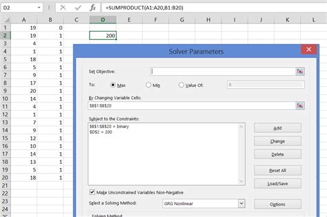 Binary Constraints In Excel Solver Not Working Microsoft Qanda