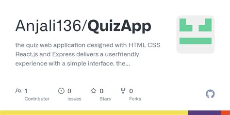 Github Anjali136quizapp The Quiz Web Application Designed With Html Css Reactjs And Express