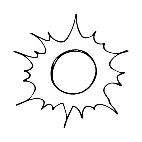 Premium Vector Hand Drawn Abstract Sun Symbol Summer Doodle Single