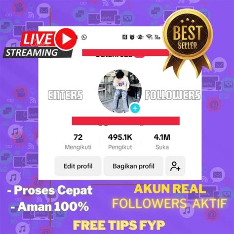 Jual Jual Akun Tiktok Followers Aktif Indonesia Shopee Indonesia