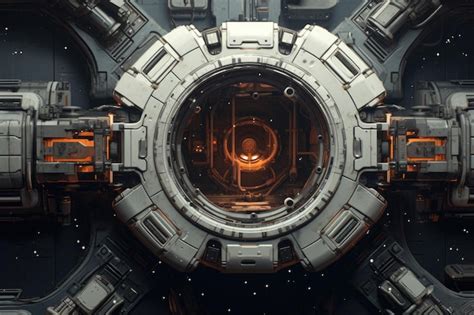Premium Ai Image A 3d Illustration Of A Spaceship With A Large