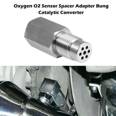 Bixp Universal O2 Sensor Spacers Engine Light Cel Eliminator With Mini Catalytic Converter For