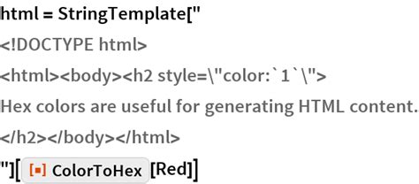 Colortohex Wolfram Function Repository