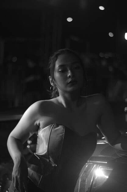 Premium Photo Black And White Model Photo Shoot
