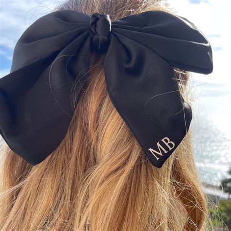 Personalised Initial Monogram Hair Bow Clothncard