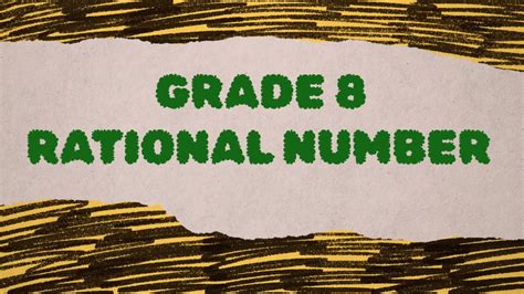 Rational Number Class 8 Maths Chapter 1 Introduction Rational Numbers Youtube