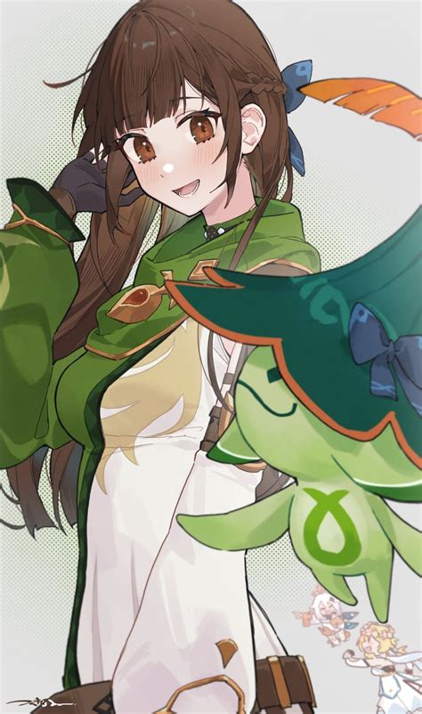 Lumine Paimon Aranara Arana And Rana Genshin Impact Drawn By Tsukino Nakajimaseiki