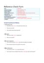 Reference Check Template In Word And Pdf Formats Page 2 Of 4