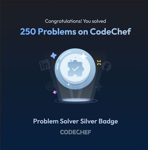 Pari Khandelwal On Linkedin Coding Codechef Problemsolving Milestone Growth Silverbadge