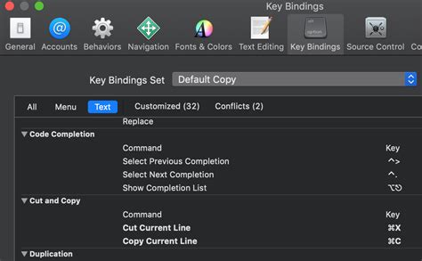 Macos XCode How To Use Cmd X To Either Cut The Current Line If No Text Is Selected Or