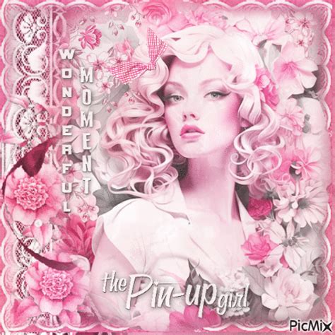 Woman Pink Vintage Pin Up Free Animated  Picmix