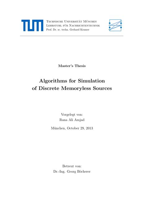 pdf algorithms for simulation of discrete memoryless sources