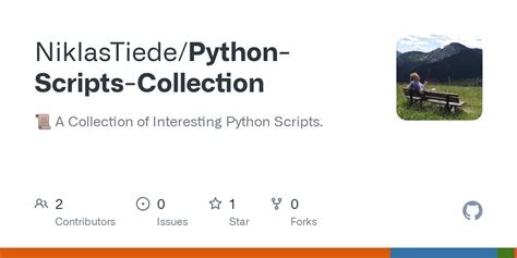Github Niklastiedepython Scripts Collection 📜 A Collection Of Interesting Python Scripts