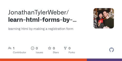 Github Jonathantylerweberlearn Html Forms By Building A Registration