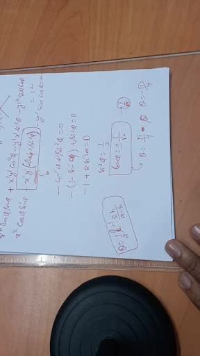 The Angle Of Rotation Of Axes In Order To Eliminate X Y Term In The Equat