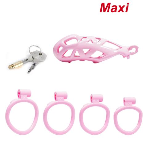 Maxi Pink Cobra Male Chastity Cage Kits Cobrachastity